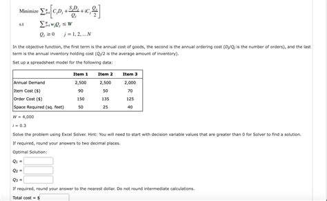 Solved The Economic Order Quantity EOQ Model Is A Chegg Com