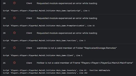 Error Report From Another Game Appearing Creator Hub Create Roblox
