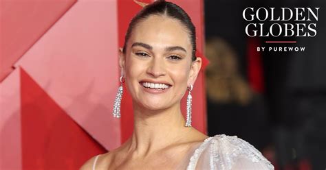 Lily James Documents Getting Ready For Golden Globes Purewow