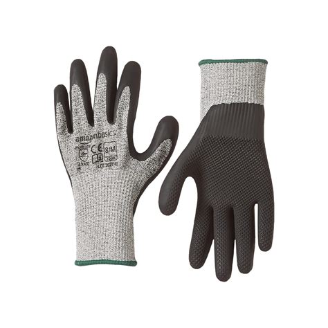 Amazon Basics Gauge HPPE Shell ECO Latex Palm Coated Pair Size M Pair Medium Pack