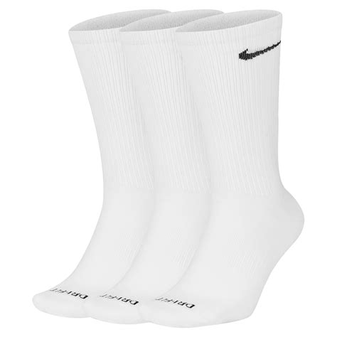 Nike Mens Everyday Plus Lightweight Training Crew Socks 3 Pack White