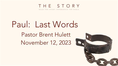 Paul Last Words Welcome To Fairlawn Nazarene Church
