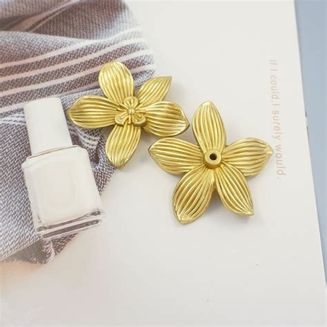 Flower Knobs Brass Gold Knobs Decor Dresser Knobs Pulls Nordic Etsy