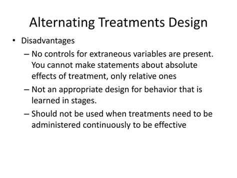 Alternating Treatments Design PPTX