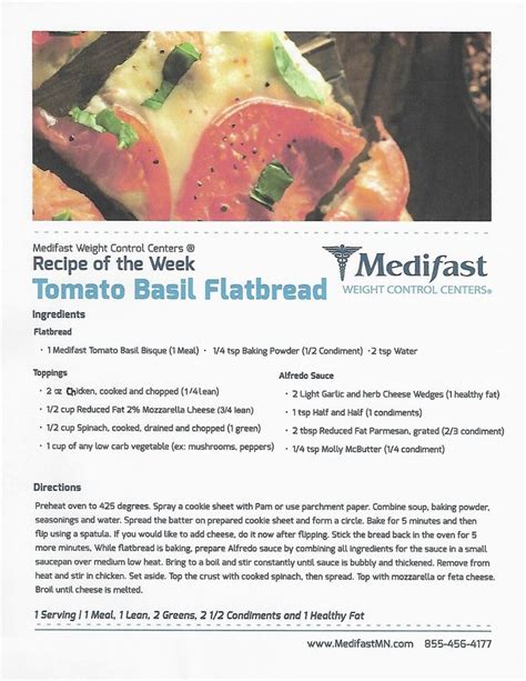 Recipe Tomato Basil Flatbread Medifast Blog Recipes Healthy