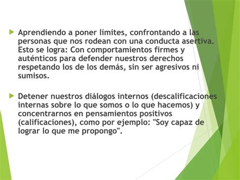 La Importancia De Desarrollar Autoestima Ppt