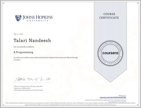 Im Excited To Share That I Have Successfully Completed The R Programming Certification From