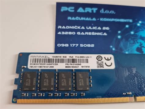 Ramaxel 8gb Ddr4 1rx8 Pc4 2666v 2666 Mhz Račun R1 Jamstvo
