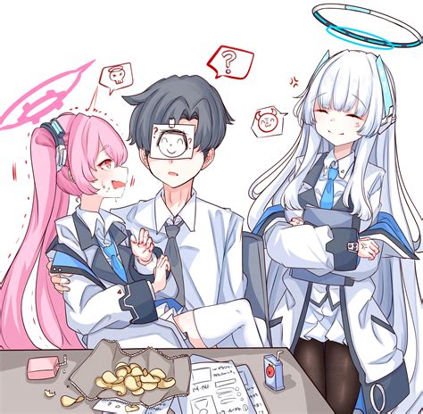 Sensei Doodle Sensei Noa And Koyuki Blue Archive Drawn By Peroronti Danbooru