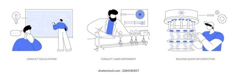 Quantum Physics Abstract Concept Vector Illustration Stock Vector