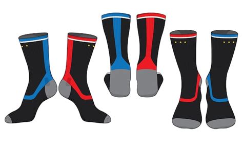 Premium Vector Socks Template Vector Set Isolated