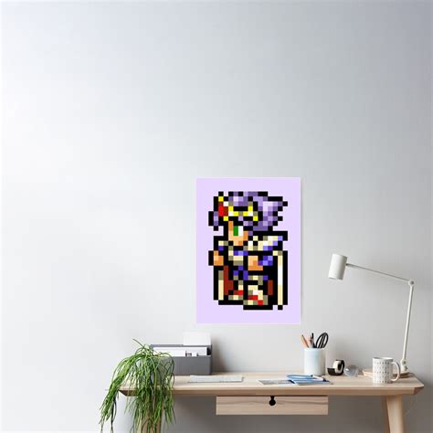 Final Fantasy Iv Cecil Sprite Poster For Sale By Spritezone Redbubble