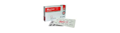 Monas 10 Mg Uses Side Effects Indication Dosages Doctlab