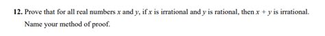 solved 12 prove that for all real numbers x and y if x is
