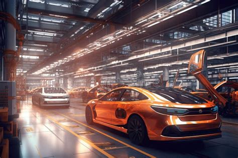Modern Technological Car Factory Automated Assembly Line Stock