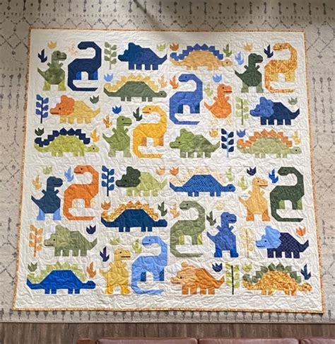 Elizabeth Hartman Dinosaur Quilt Pattern Dinosaur Quilt Quilt