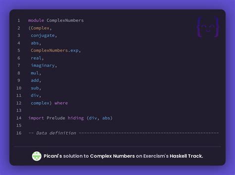 Picanis Solution For Complex Numbers In Haskell On Exercism