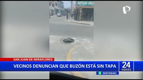 SJM Vecinos denuncian buzón de desagüe sin