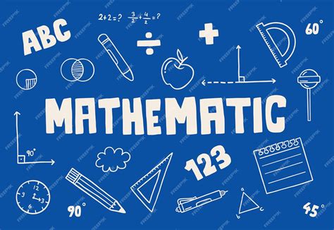 Premium Vector Math Background And Doodle Design Set