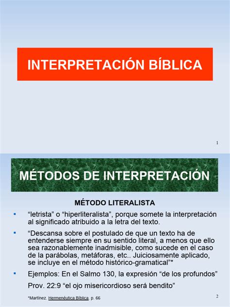 Interpretación Bíblica Métodos De Interpretación Bíblica Pdf