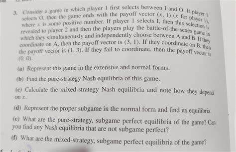 solved 3 consider a game in which player 1 first selects