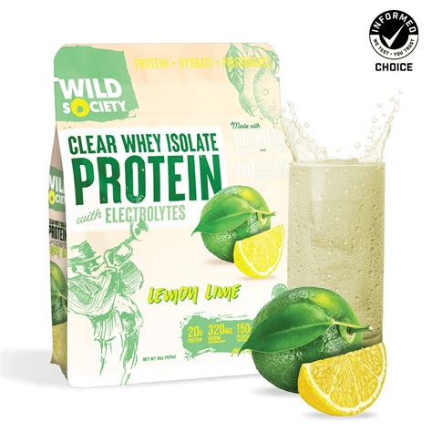 Clear Whey Isolate Protein Powder With Electrolytes Wild Society