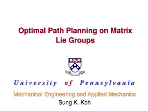PPT Optimal Path Planning On Matrix Lie Groups PowerPoint Presentation ID