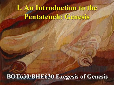 PPT An Introduction To The Pentateuch Genesis PowerPoint