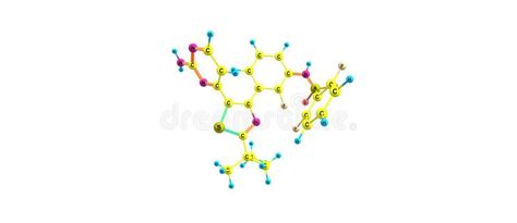 Dabrafenib Melanoma Cancer Drug Chemical Structure Stock Illustration