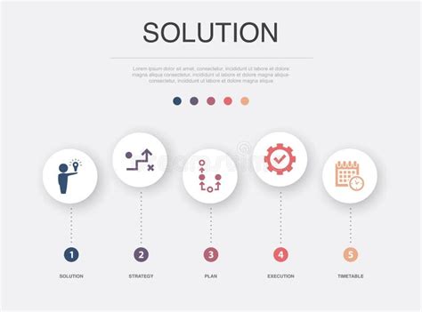 Solution Strategy Plan Execution Stock Vector Illustration Of