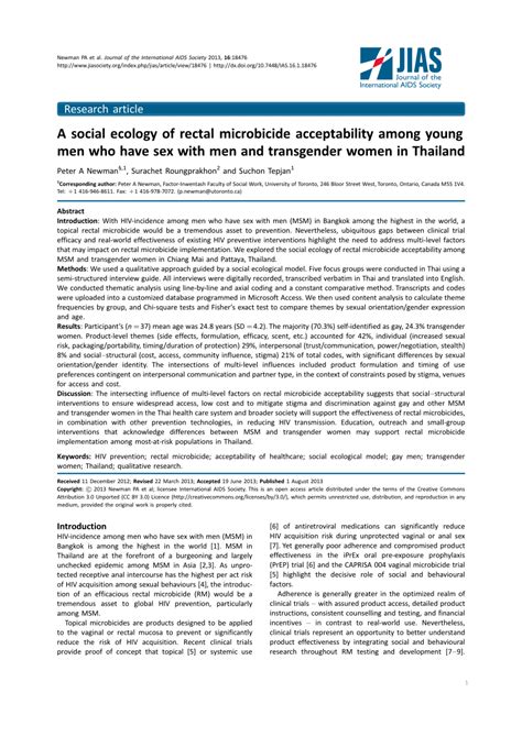 Pdf A Social Ecology Of Rectal Microbicide Acceptability Among Young Men Who Have Sex With Men