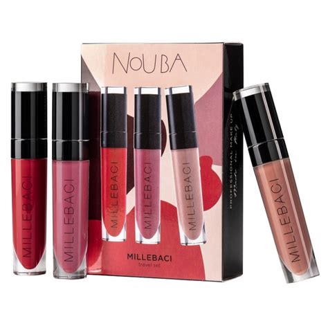 Nouba Millebaci Travel Set coffret avec 3 rouge a levres en creme ...