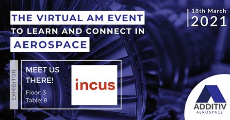 Incus Takes Part In Additiv Aerospace Virual Exhibition Incus