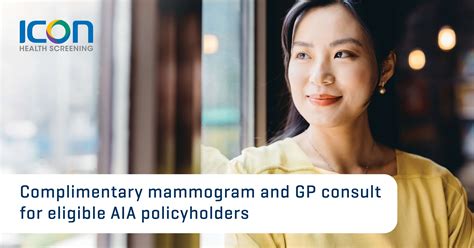 Complimentary Mammogram And Gp Consult For Eligible Aia Policyholders