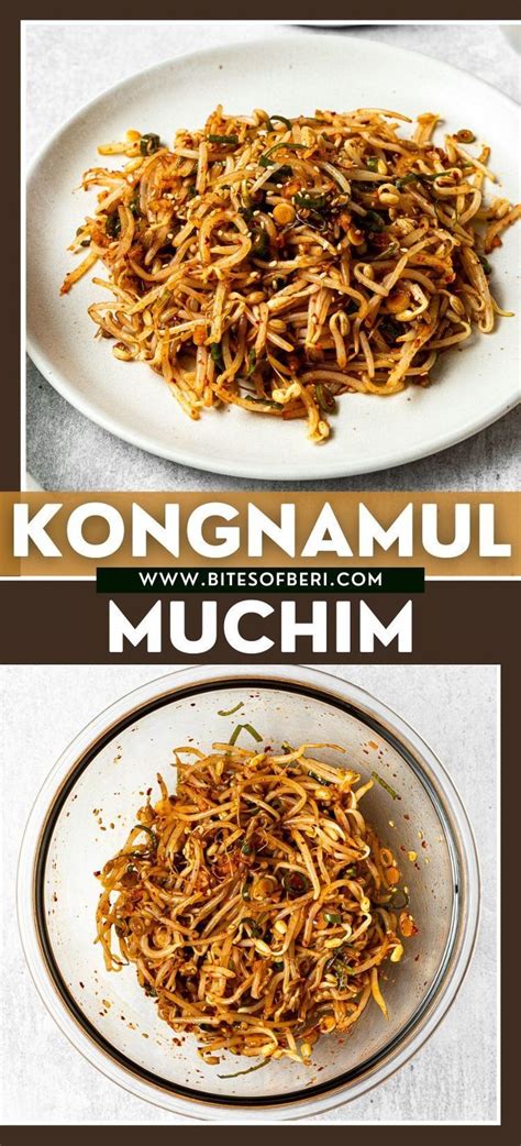 Kongnamul Muchim Korean Bean Sprout Side Dish Vegetarian Recipes