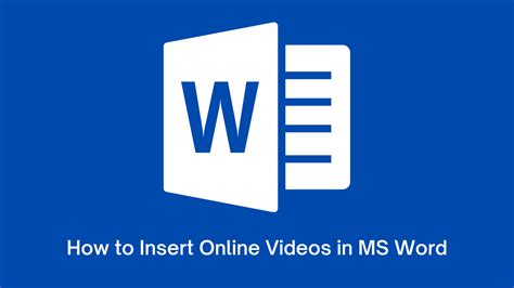 Comment insérer des vidéos dans un document Microsoft Word La