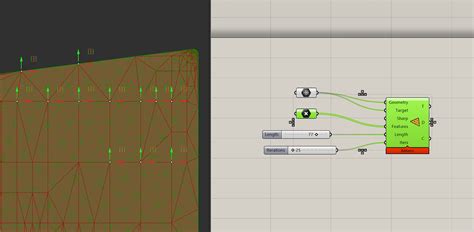 how to use features in a tri remesh component for grasshopper