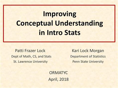 Improving Conceptual Understanding In Intro Stats Ppt Download