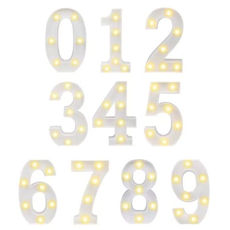 Battery Powered Digital Number Led Symbol Sign Lamp Home Decoration