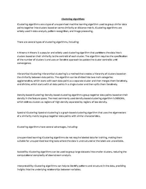 Clustering Algorithms Clustering Algorithms Arewidely Used In Data Analysis Pattern