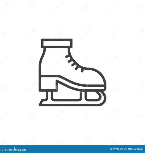 Ice Skates Line Icon Stock Vector Illustration Of Skate 149494714