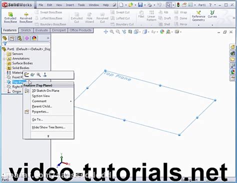 Learn SolidWorks SolidWorks Video Tutorial Basic Exercise