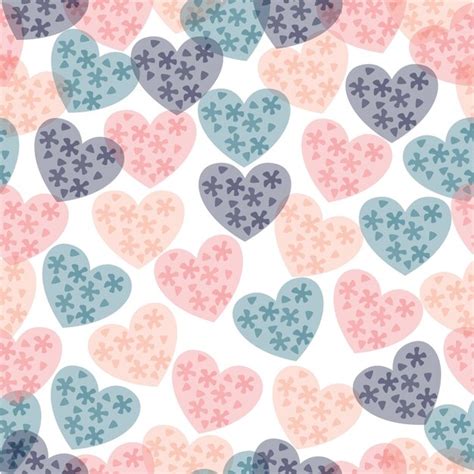 Premium Vector Seamless Pattern Multicolored Hearts