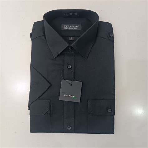 Jual Alisan Kemeja Hitam Pangkat Kantong Dua Lengan Pendek Dinas Pilot ...