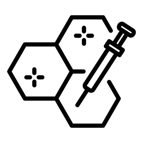 Injection Cells Icon Outline Style 15665045 Vector Art At Vecteezy