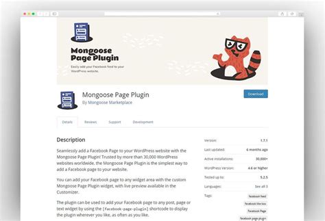 Mongoose Page Plugin Plugins Facebook Feed Wordpress Plugins