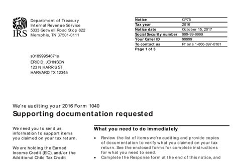 Irs Transcript Codes 420 And 424 With Notice Cp75 Examination Request