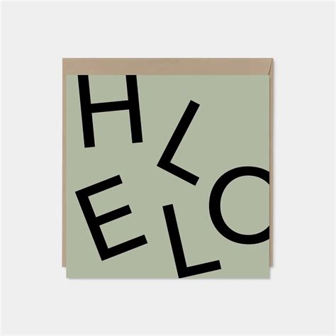 HELLO Square Greeting Card Typographic Michaels