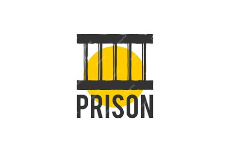 Premium Vector Penitentiary Prison Jail Illustration Logo