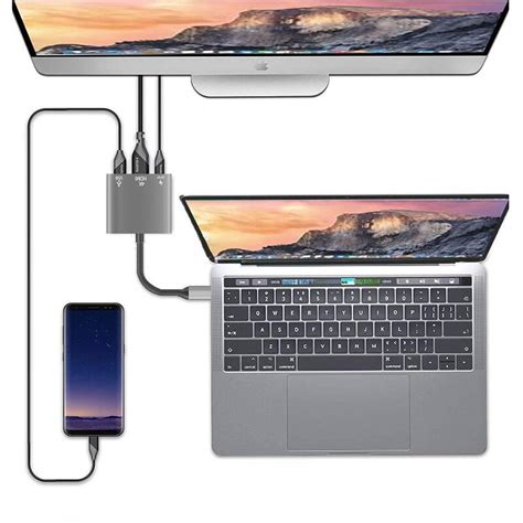 4k 3in1 Draagbare Converter Adapter Usb Hub Alumin Grandado
